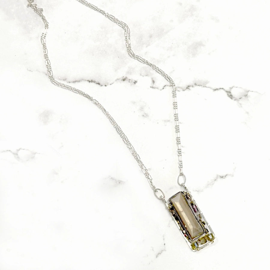Moonstone Box Necklace – With These Hands Gallery